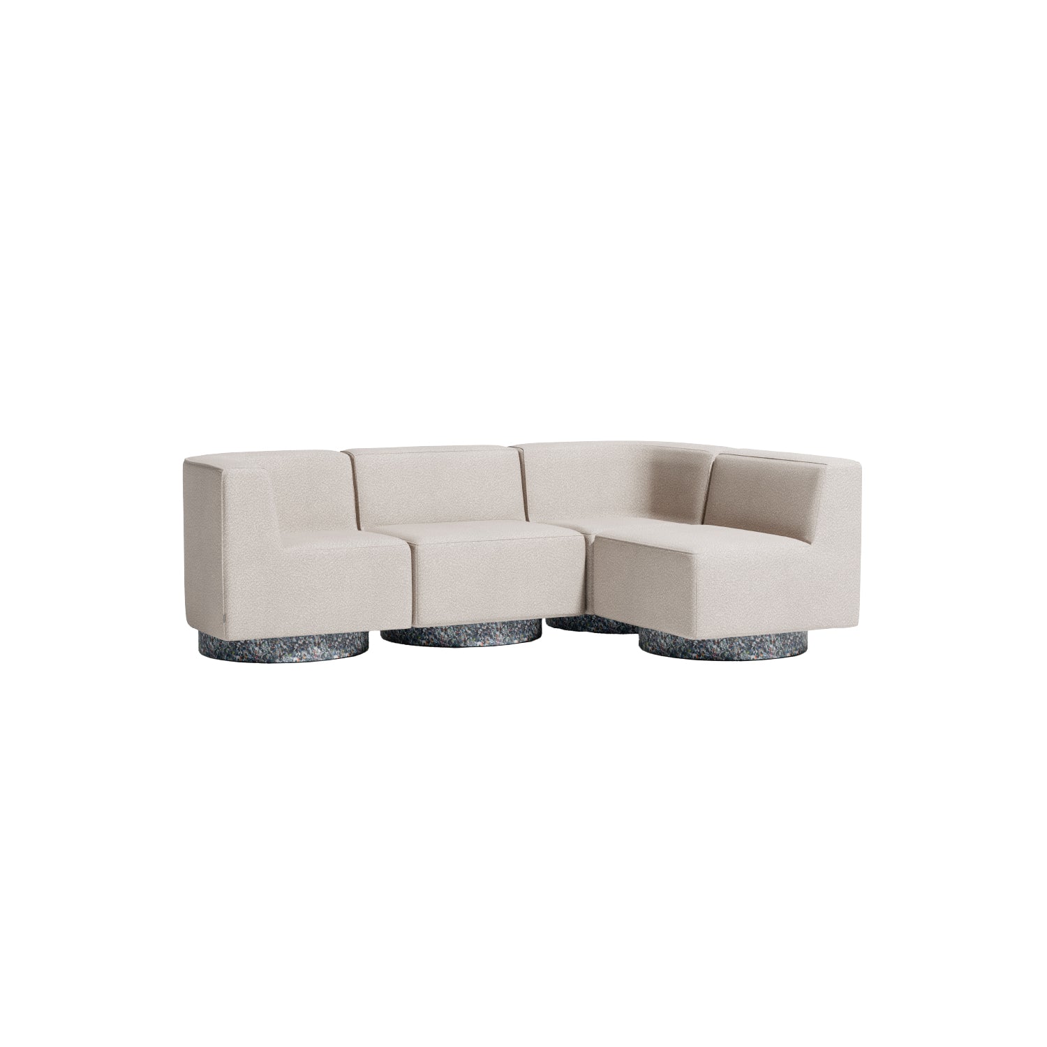 Confetti Modular Lounge - Recycled Base - 4 Seater Corner Right by ...