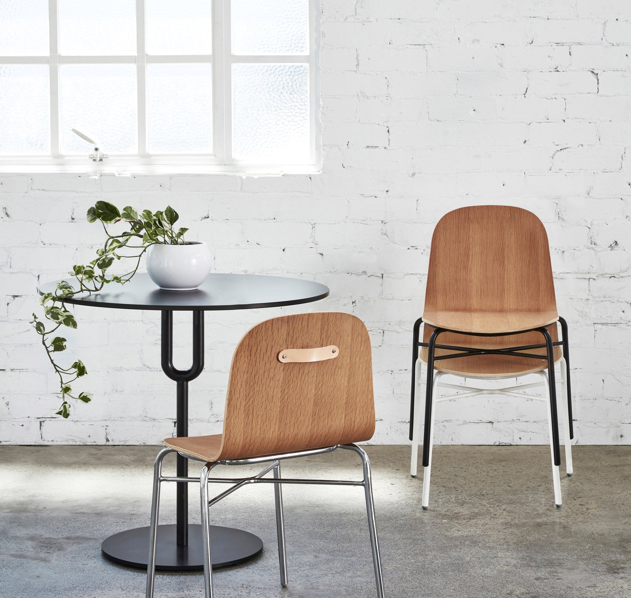 Potato Chair - Oak - Tube Stacking Base – DesignByThem